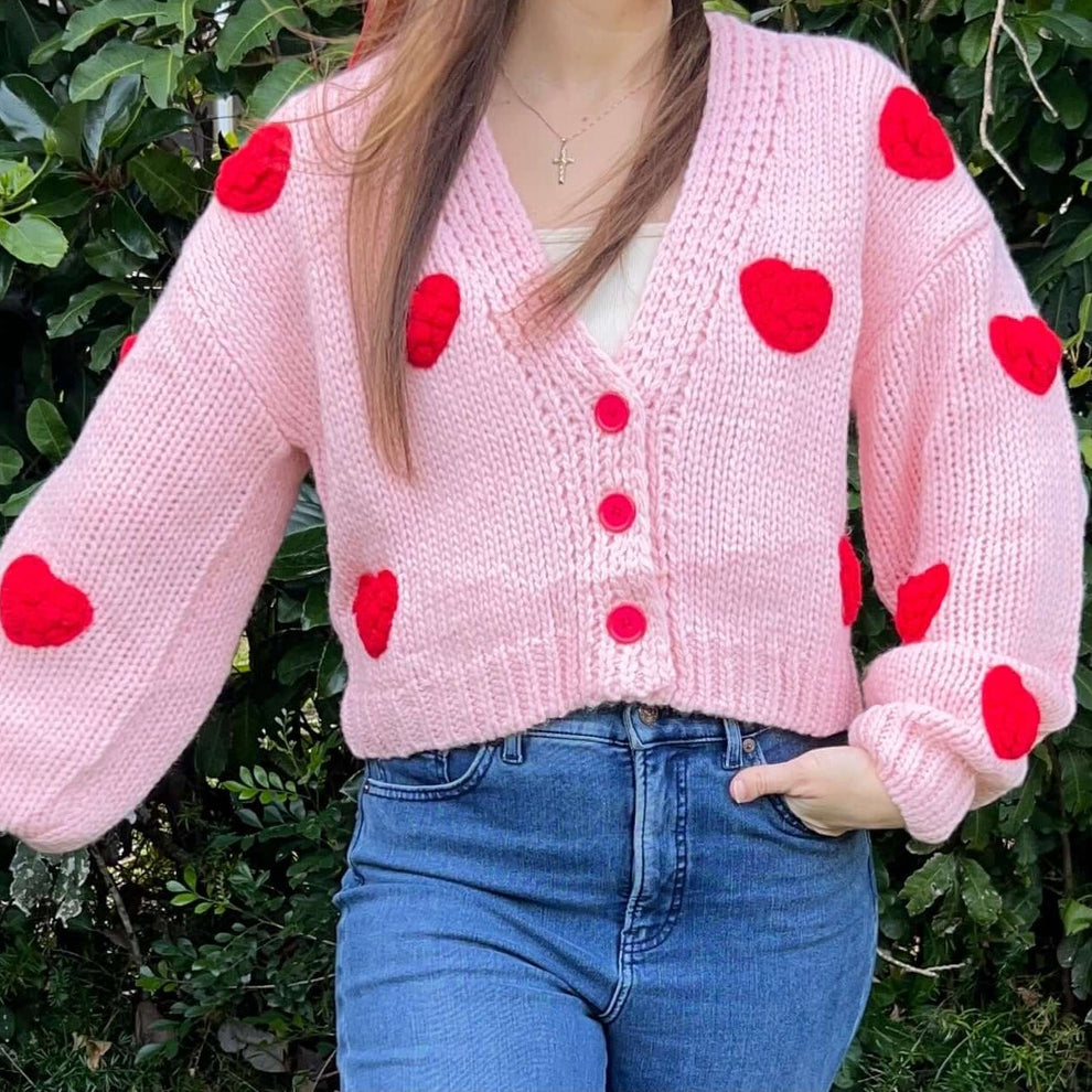 Lover Cardigan | Heart Sweater | Alyssum and Co. Boutique